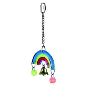 prevue pet products rainbow acrylic rainbow bird toy