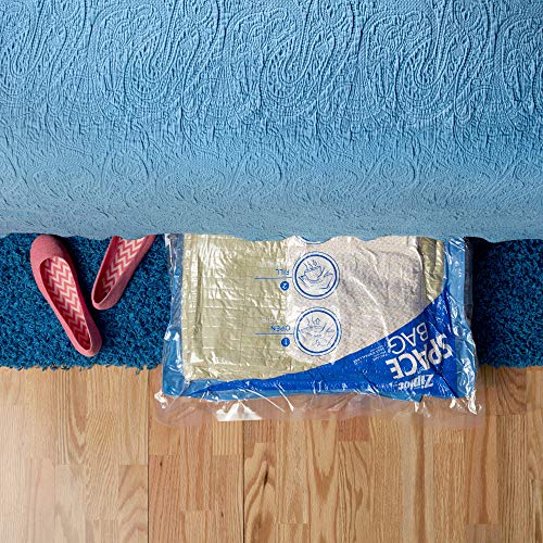 Ziploc Space Bag Clothes Vacuum Sealer Storage Bags for Home and Closet Organization, Medium, 2 Bags Total