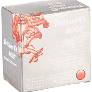 Pelikan 4001 Bottled Ink for Fountain Pens, Brilliant Red, 30ml, 1 Each (301036)