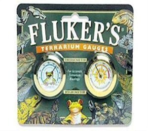 fluker's round thermometer/hygrometer combo pack for reptiles