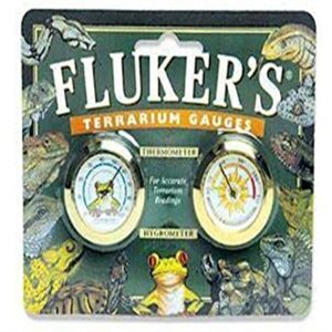 Fluker's Round Thermometer/Hygrometer Combo Pack for Reptiles