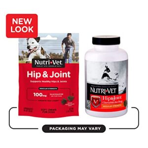 Nutri-Vet Hip & Joint Regular Strength Soft Chew for Dogs, 5.3 OZ, 60-Count