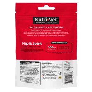 Nutri-Vet Hip & Joint Regular Strength Soft Chew for Dogs, 5.3 OZ, 60-Count