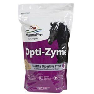 manna pro corp 1000082 opti-zyme microbial digestive supplement for horse, 3-pound