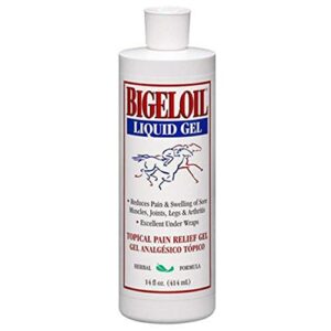 absorbine bigeloil liniment gel, refreshing topical rub for sore muscles, joints & arthritis pain, 14oz bottle