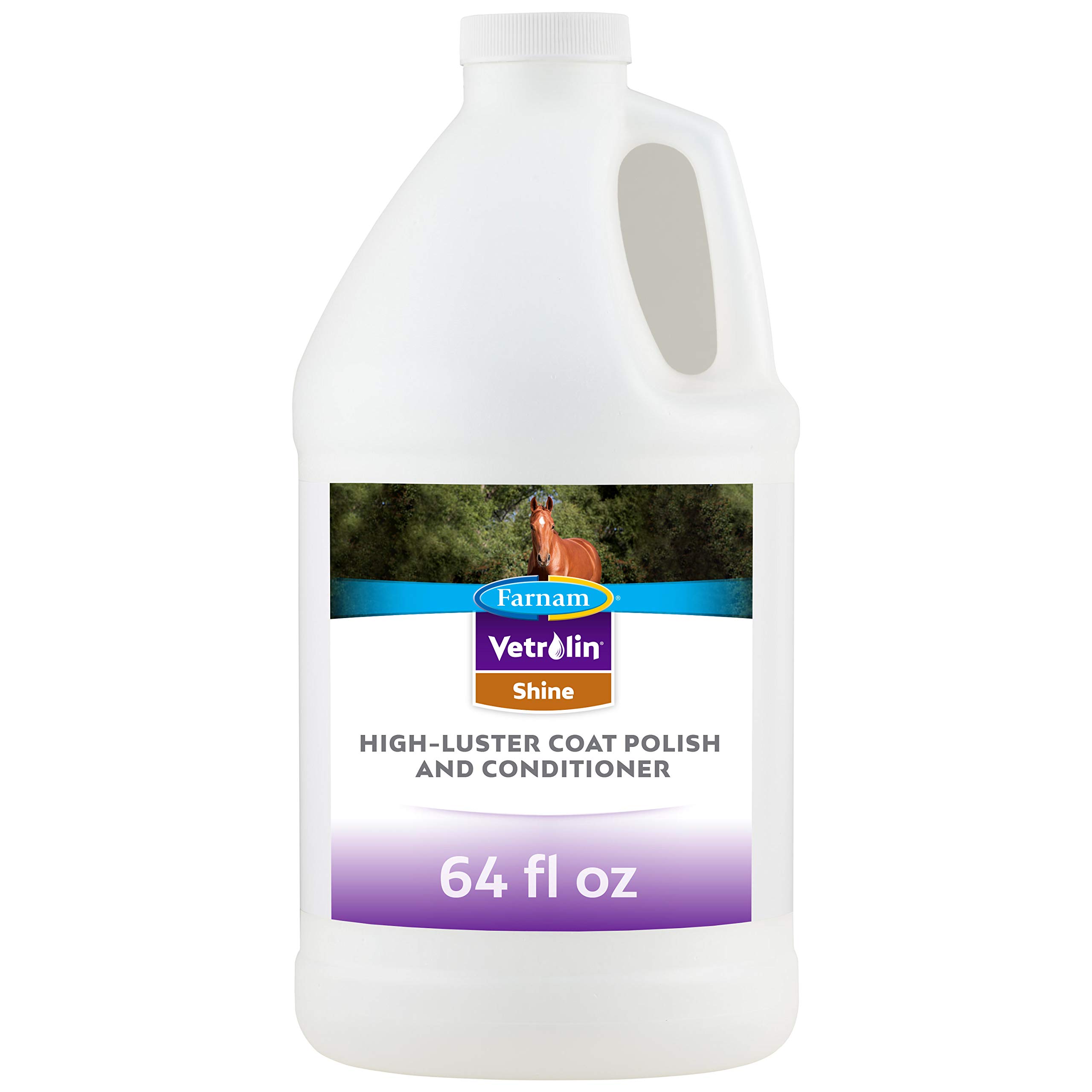 Farnam Vetrolin Shine Coat Conditioner & Shine Spray for Horses & Dogs 64 Ounces