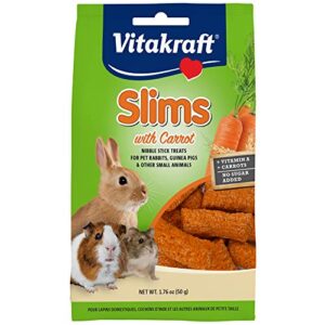 vitakraft slims small animal treats - carrot - crispy nibble stick treat - 1.76 oz