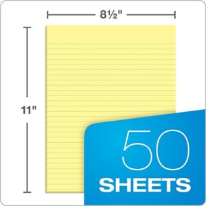 Ampad 21-662 Glue Top Pad, 8 1/2X11, Canary Yellow Paper, Wide Ruled, 50 Sheets Per Pad, 12 Pads Per Pack