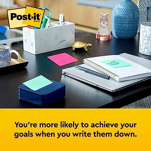 Post-it Super Sticky Notes, 3x3 in, 6 Pads, 2x the Sticking Power, Poptimistic, Bright Colors, Recyclable (622-8SSAN)