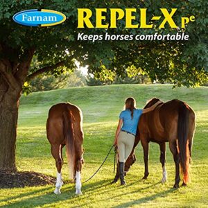 Farnam Repel-X Ready-To-Use Fly Spray, Insecticide And Repellent For Horses And Dogs, 32 Fluid Ounces, 1 Quart Bottle With Trigger Sprayer