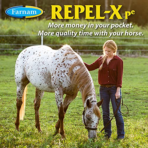 Farnam Repel-X Ready-To-Use Fly Spray, Insecticide And Repellent For Horses And Dogs, 32 Fluid Ounces, 1 Quart Bottle With Trigger Sprayer