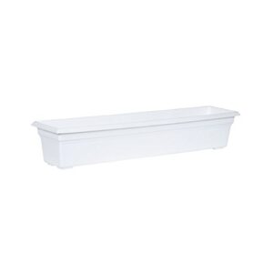 novelty 16362 countryside flower box planter, 36-inch, white.