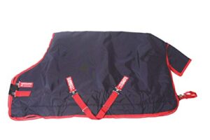 horseware ireland - rambo original turnout 200g - navy-red-786'6"