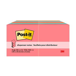 Post-it Pop-up Notes, 3x3 in, 12 Pads, America's #1 Favorite Sticky Notes, Poptimistic, Bright Colors (Pink, Orange, Blue), Clean Removal, Recyclable (R330-18CTCP)