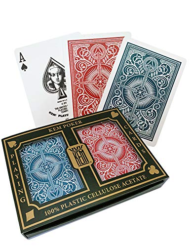 Kem Playing Cards Arrow Red and Blue, Poker Size-Standard Index Playing Cards (Pack of 2),1007268