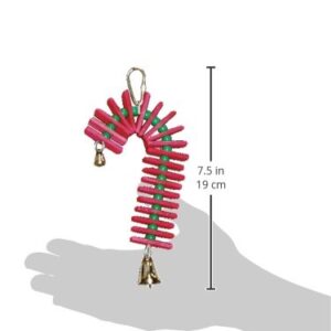 Super Bird Creations 8 by 4-Inch Balsa Candy Cane Bird Toy, Small