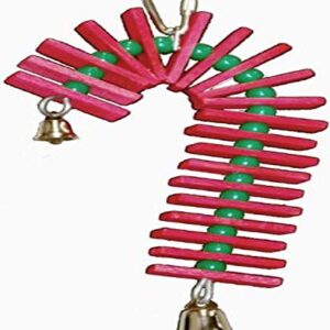 Super Bird Creations 8 by 4-Inch Balsa Candy Cane Bird Toy, Small