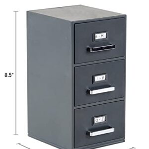 Mini File Cabinet Business Card Holder 3-Drawer