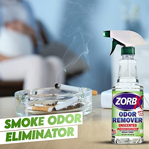 ZORBX Unscented Odor Remover Spray - Perfect Solution for Strong Odor | Advanced Trusted Formula & Fast-Acting Odor Eliminator for Dog, Cat, Puppy (32oz.)