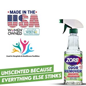 ZORBX Unscented Odor Remover Spray - Perfect Solution for Strong Odor | Advanced Trusted Formula & Fast-Acting Odor Eliminator for Dog, Cat, Puppy (32oz.)