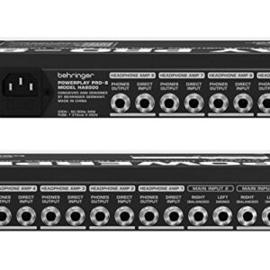 Behringer POWERPLAY HA8000 8 Channel High-Power Headphones Mixing and Distribution Amplifier