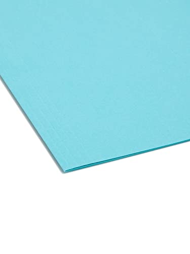 Smead Colored Hanging File Folder with Tab, 1/5-Cut Adjustable Tab, Letter Size, Aqua, 25 per Box (64058)