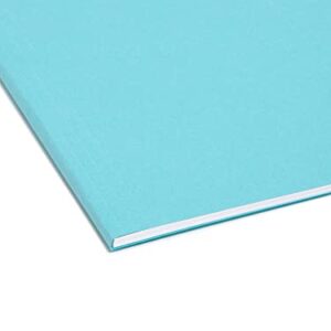 Smead Colored Hanging File Folder with Tab, 1/5-Cut Adjustable Tab, Letter Size, Aqua, 25 per Box (64058)