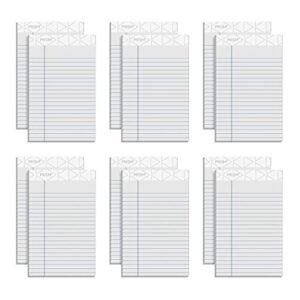 tops 63060 prismt plus jr. legal rule writing pads, 5x8, pastel gray, 50 sheets/pad, 12/pk