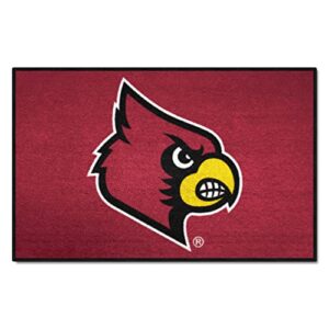 fanmats louisville sports team logo starter rug 19"x30"