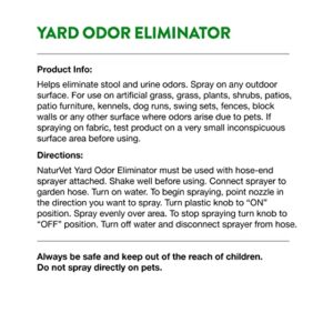 NaturVet – Yard Odor Eliminator – Eliminate Stool and Urine Odors from Lawn and Yard – Designed for Use on Grass, Plants, Patios, Gravel, Concrete & More – 31.6 oz Ready-to-Use with Nozzle