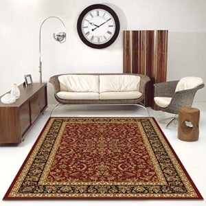 radici noble area rug, 5'5"x8'3", burgundy