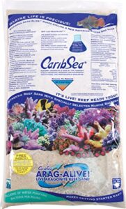 caribsea arag-alive 20-pound special grade reef sand, bimini pink