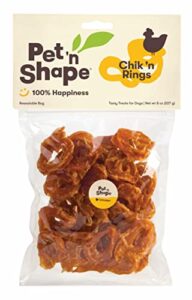 pet 'n shape chik 'n rings jerky dog treats - 8 ounce