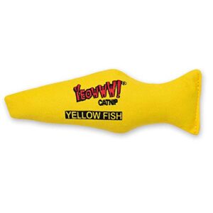 yeowww! catnip toy, yellow fish