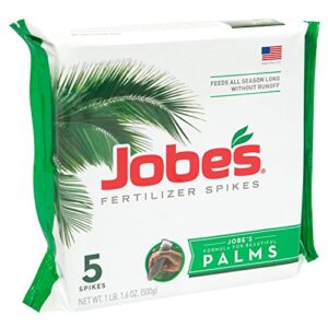 jobe’s, 01010, fertilizer spikes, palm tree, includes 5 spikes, 1lb, brown