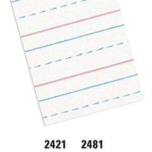 PACON - PAC2482 Pacon Handwriting Paper, D'Nealian Grades 2&3 / Zaner-Bloser Grade 2, 1/2" x 1/4" x 1/4" Ruled 8" x 10-1/2", Ruled Short, 40 Sheets,White