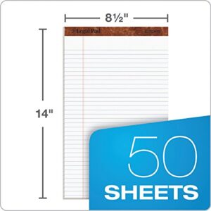 Tops 7573 Perforated Everyday Writing Legal Pad, 8.5 x 14 Inch, White, 12 Count (Pack of 1)