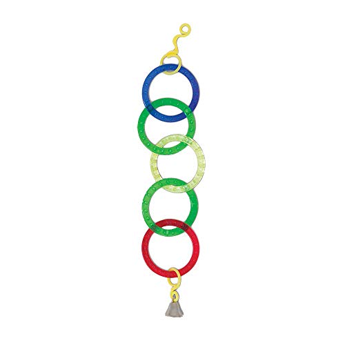 JW Pet Company Activitoy Olympia Rings Small Bird Toy, Colors Vary