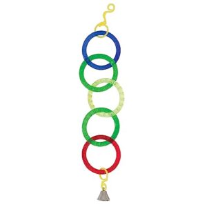 JW Pet Company Activitoy Olympia Rings Small Bird Toy, Colors Vary