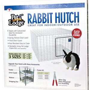 LITTLE GIANT Wire Rabbit Hutch - Pet Lodge - Heavy Duty Galvanized Rabbit Home, Easy to Assemble (24" x 24") (Item No. AH2424)