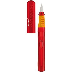 Pelikan Pelikano Jr. Fountain Pen, Right-Handed, Medium Nib, Red, 1 Pen, 940882