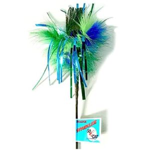 go cat long peacock sparkler: 36" cat toy teaser from the maker of da bird