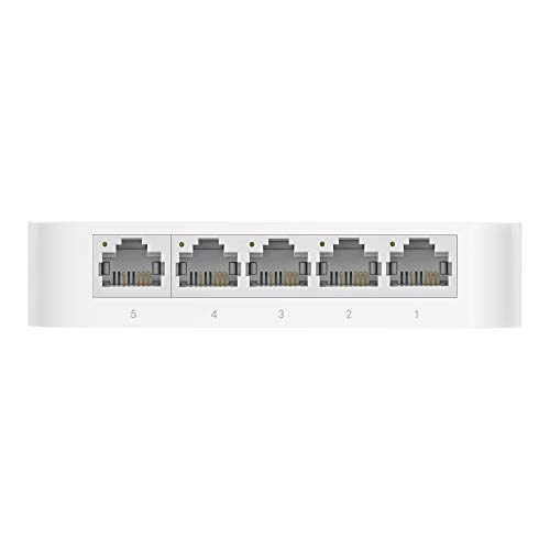 TP-Link 5 Port 10/100 Mbps Fast Ethernet Switch | Desktop Ethernet Splitter | Ethernet Hub | Plug & Play | Fanless Quiet | Desktop Design | Green Technology | Unmanaged (TL-SF1005D),White