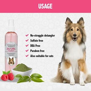 Veterinary Formula Solutions Gloss & Glide Detangler, Shine Builder, Conditioner Spray for Dogs – Quickly Detangles Matted Hair – With Silk Protein and Antioxidants (8 Fl. Oz.)