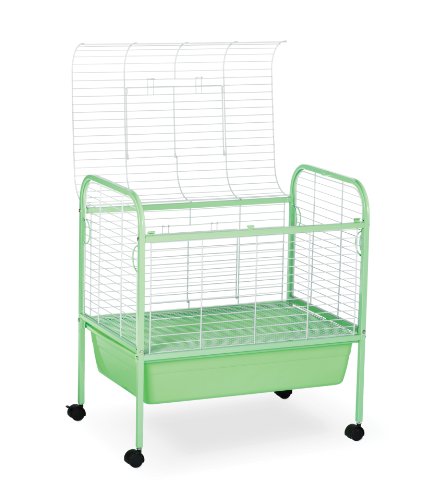 Prevue Pet Products Small Animal Cage with Stand 320 Green and White, 29-Inch by 19-Inch by 31-Inch