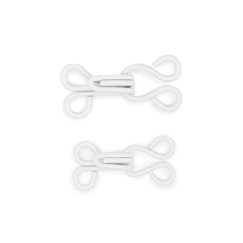 Dritz Hooks and Eyes, Size 1 and 2, White, 20 Count Hooks & Eyes