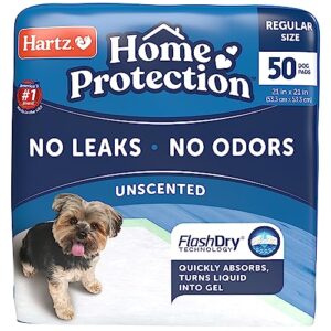 hartz home protection unscented odor eliminating gel dog pads - 50 count