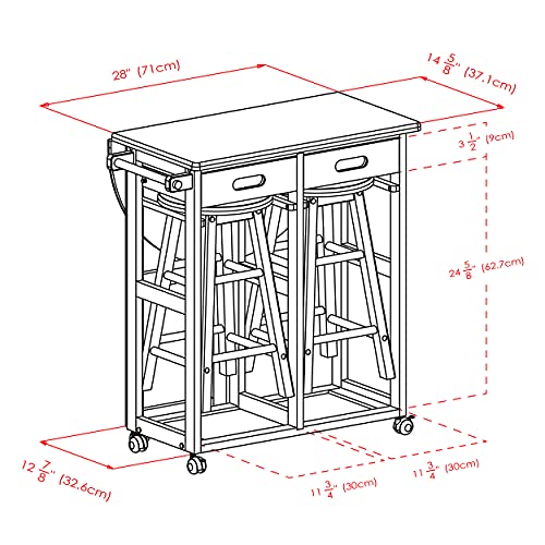 Winsome Trading, Inc. 89332 Burnett Kitchen, Round, Natural