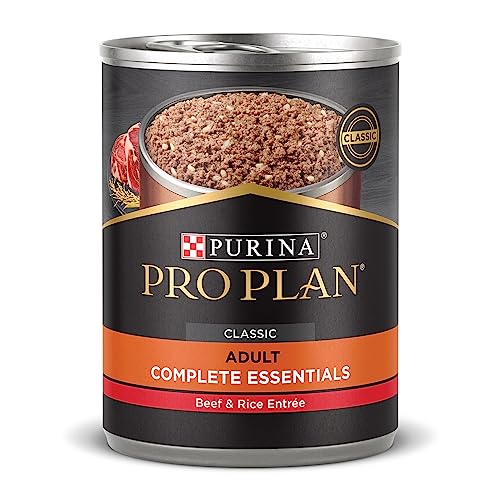 Purina Pro Plan High Protein Dog Food Wet Pate, Beef and Rice Entree - (12) 13 oz. Cans