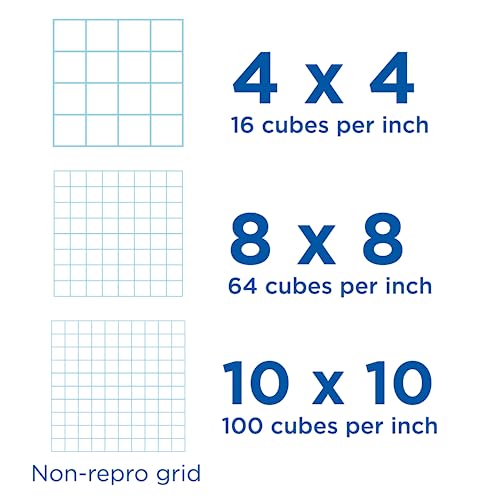 ALVIN Quadrille Paper Pad 50 Sheets of 17" x22" Model 1422-15 Drafting and Graph Paper, Suitable for Pencil and Ink, Printer Compatible, 10" x 10" Grid - 50 Sheet Pad, 17 x 22 Inch